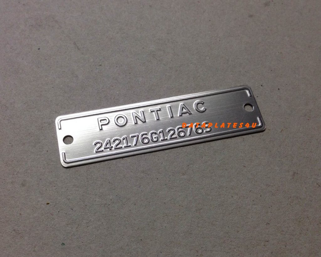 ONE-OFF DATA PLATES – Dataplates4U